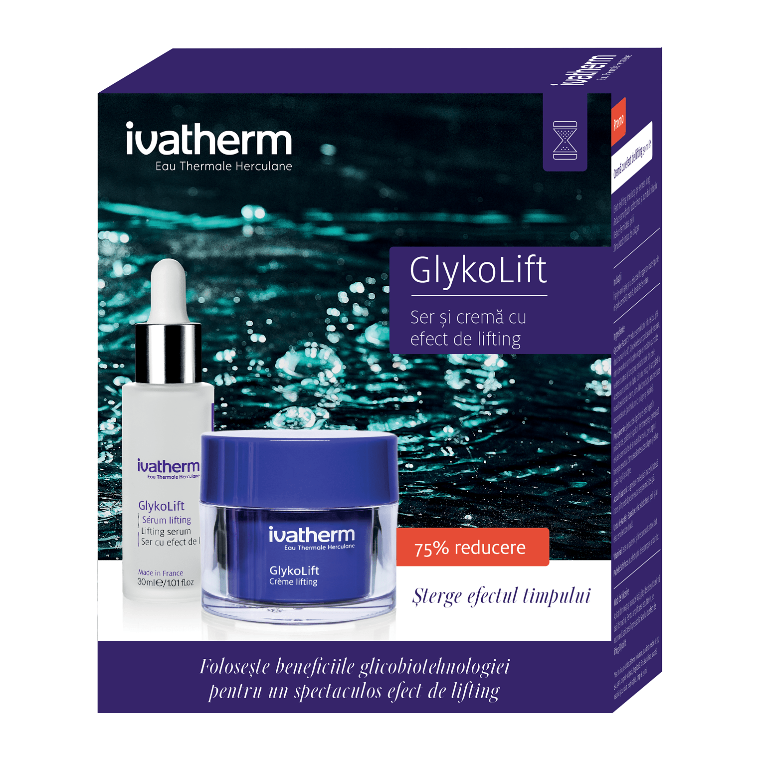 IVATHERM Ser cu efect de lifting Glykolift 30ml Crema cu efect de ...