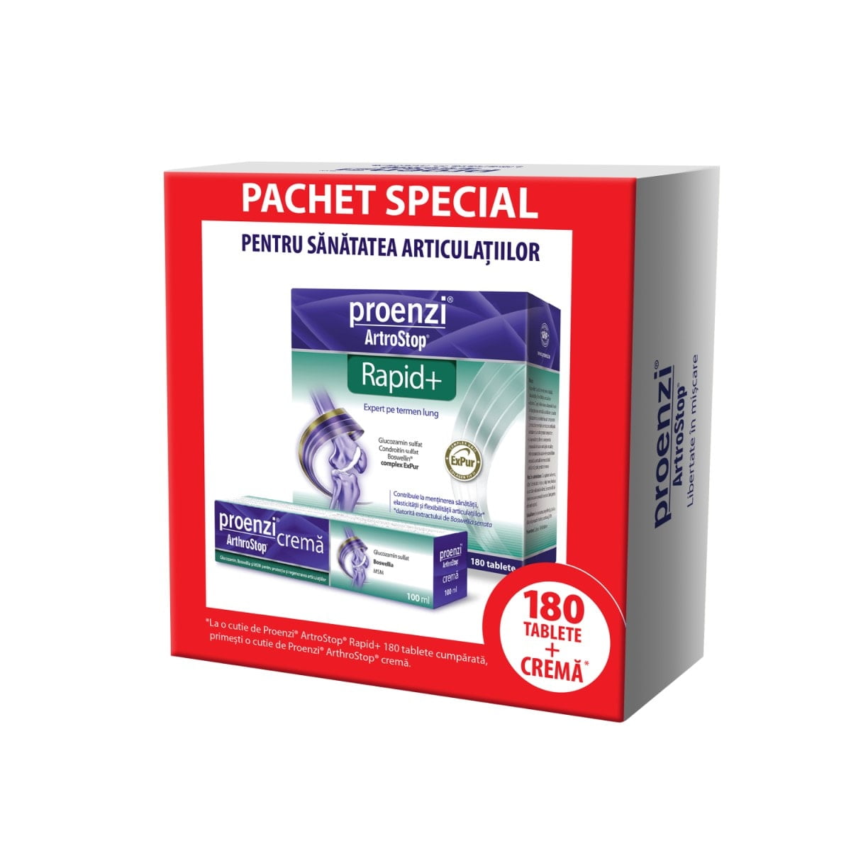 Proenzi Artrostop Rapid Pachet, 180 tablete Proenzi Crema 100 ml ...