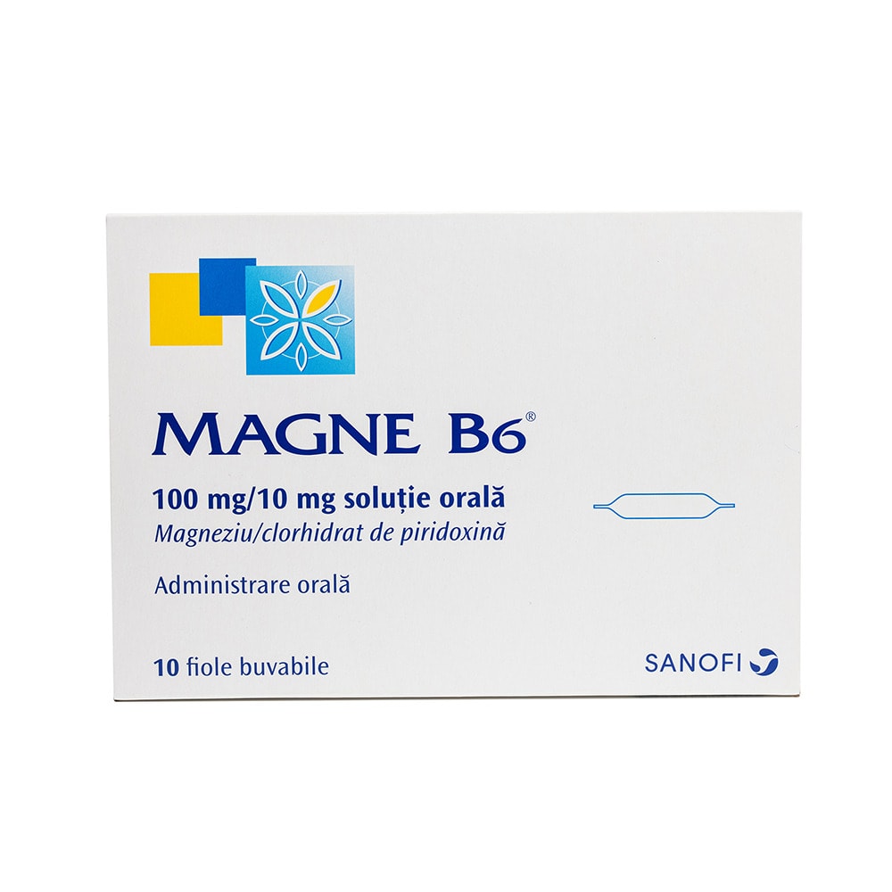 Magne B6, 100 mg/10 mg, 10 fiole, Sanofi - Farmacia Morpheus
