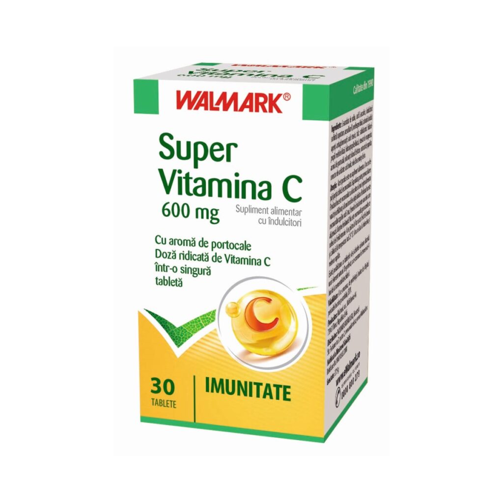 Super Vitamina C 600 mg, 30 Comprimate, Walmark - Farmacia Morpheus