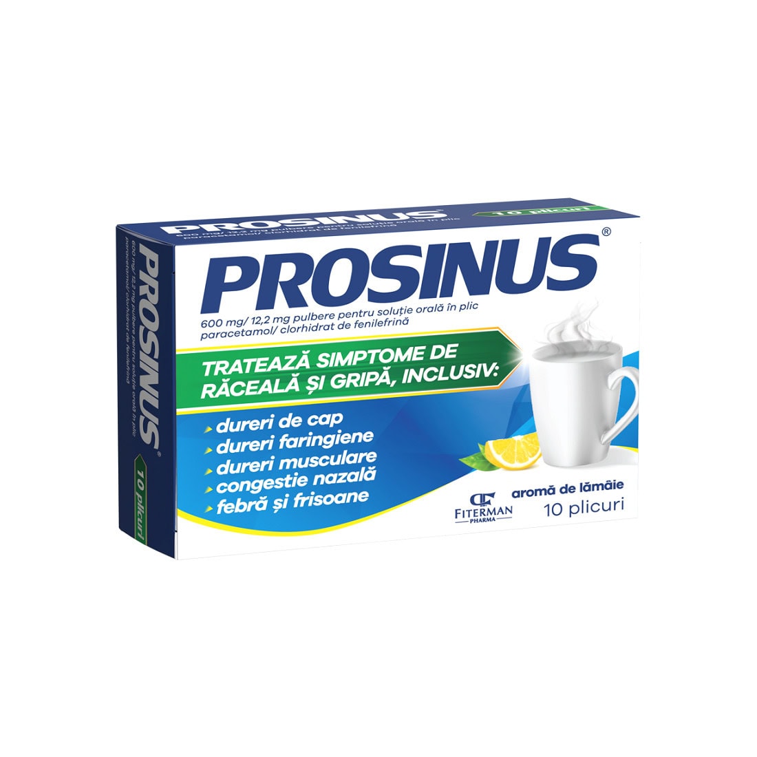 Prosinus 600 mg/12,2 mg Pulbere Pentru Solutie Orala, 10 Plicuri ...
