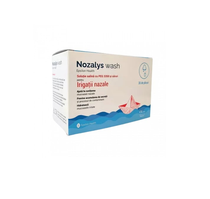 Solutie Salina pentru Irigatii Nazale Nozalys Wash, 30 plicuri, Epsilon ...