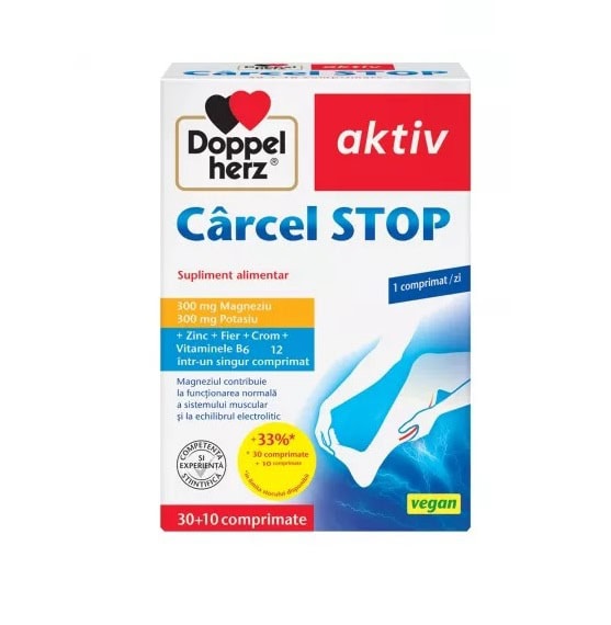 Carcel Stop Aktiv, 30 + 10 Comprimate, Doppelherz - Farmacia Morpheus