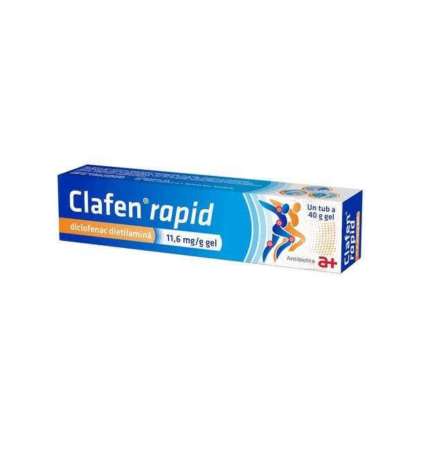 Clafen Rapid, 11,6 mg/g gel, 40 g, Antibiotice SA - Farmacia Morpheus