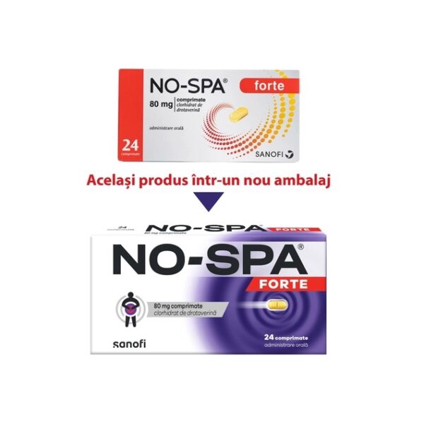No-Spa Forte, 80 mg, 24 Comprimate, Sanofi - Farmacia Morpheus