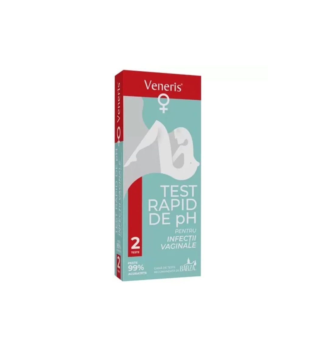 Test de pH pentru Infectii Vaginale, 2 Teste, Veneris - Farmacia Morpheus