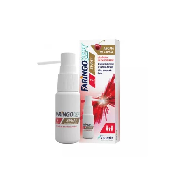 Faringosept, 3 mg/ml Spray Bucofaringian, Soluție, 15 ml, Terapia ...