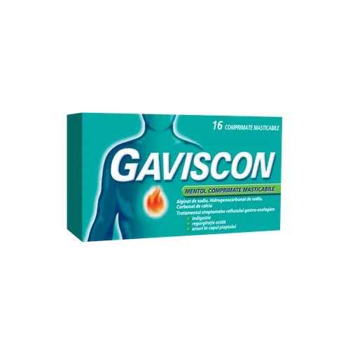 Gaviscon Mentol, 16 Comprimate Masticabile, Reckitt Benckiser ...