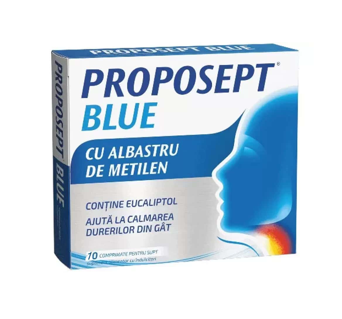 Proposept Blue, 10 Comprimate pentru Supt, Fiterman Pharma - Farmacia ...