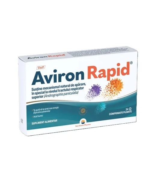 Aviron Rapid, 24 Comprimate Filmate, Sun Wave Pharma - Farmacia Morpheus