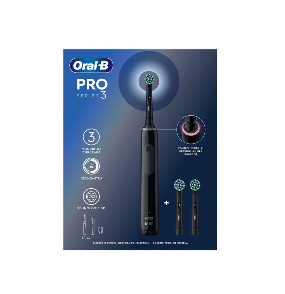 Periuta de Dinti Electrica Pro 3, 9900 Miscari/Min, Curatare 3D, 3 ...