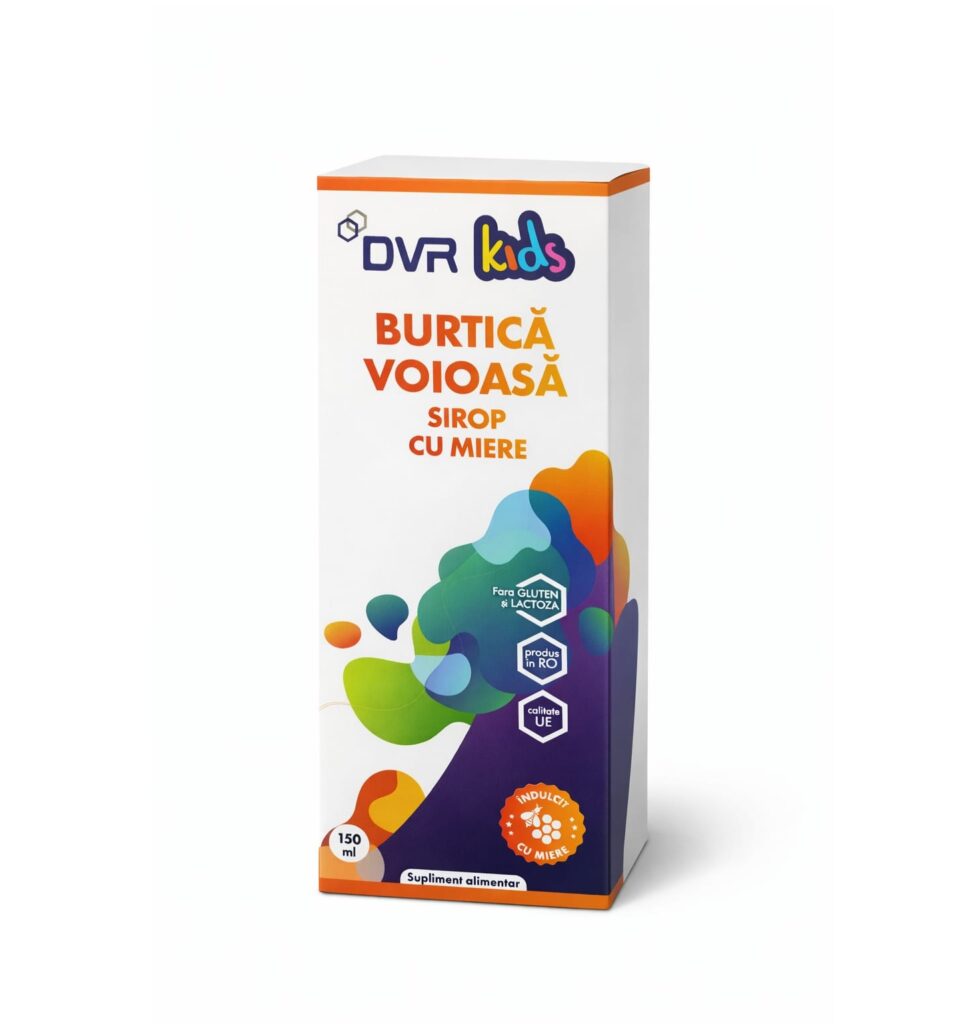 Sirop Burtica Voioasa cu Miere, 150ml, DVR Kids - Farmacia Morpheus